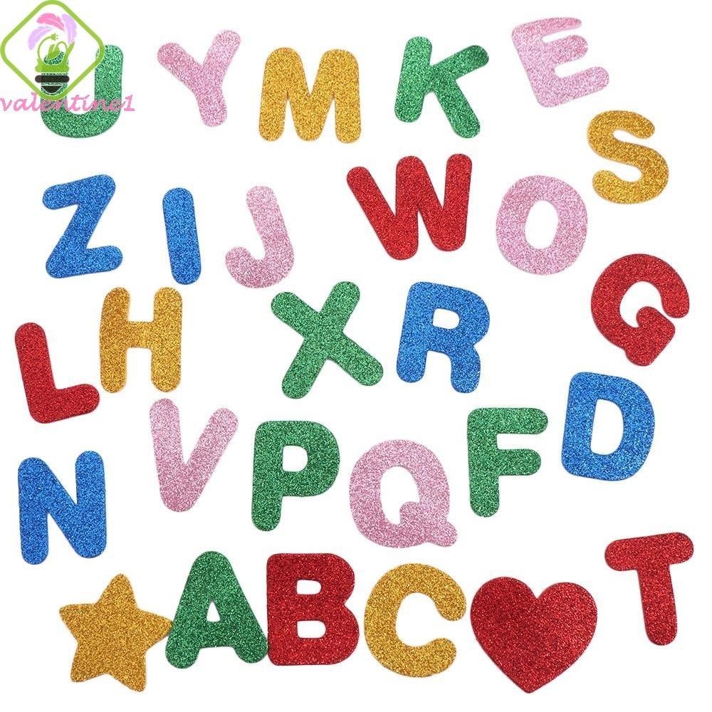 AVALENTINE Foam Letter Sticker, A-Z Letters Self-adhesive Glitter ...