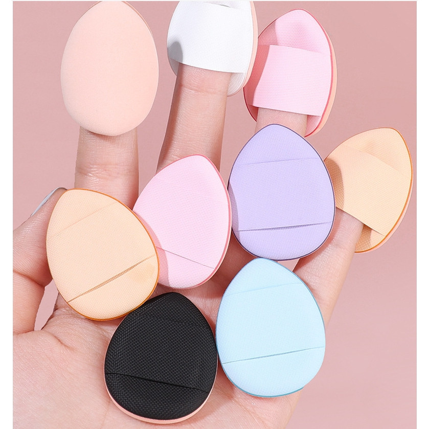 Candy Color Mini Size Finger Puff Makeup Powder Sponge Concealer Detail ...