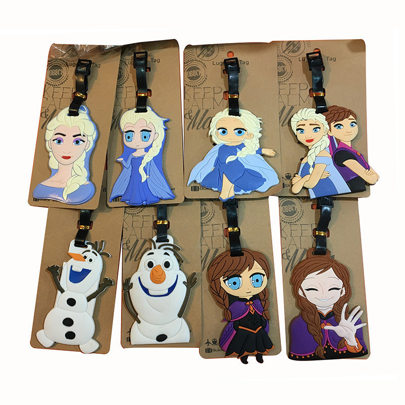 Travel Luggage Tag Tag Boarding Pass Frozen Elsa Princess Anna Cartoon ...