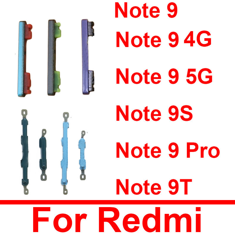 Power & Volume Side Button For Xiaomi Redmi Note 9 4G 5G Note 9S 9 Pro Note 9T Volume Power On ...