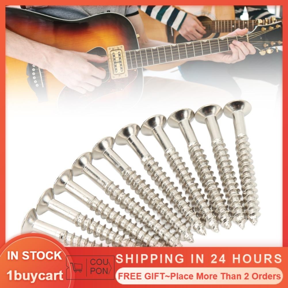 1buycart Guitar Neck Mounting Screws Stainless Steel Neckplate Screw ...