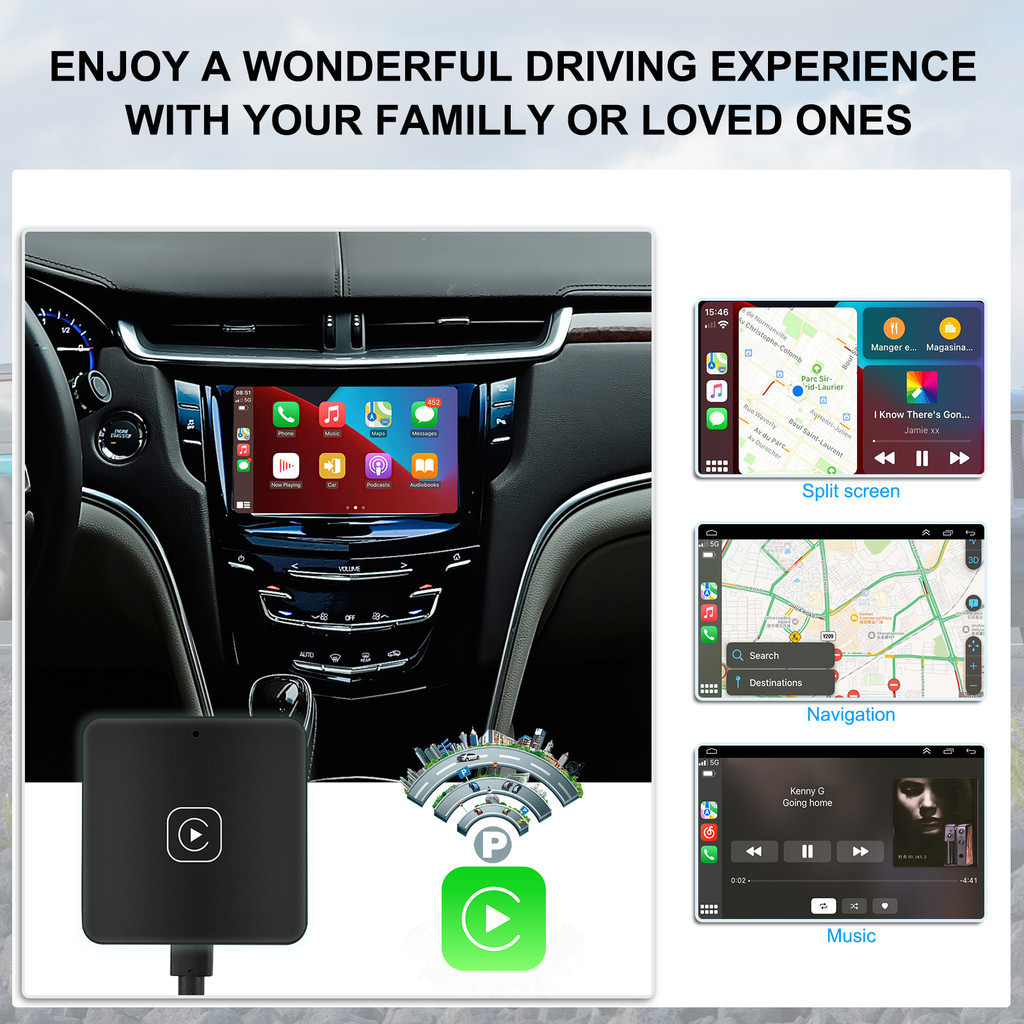 Universal Original Car Wired CarPlay to Wireless CarPlay External ...