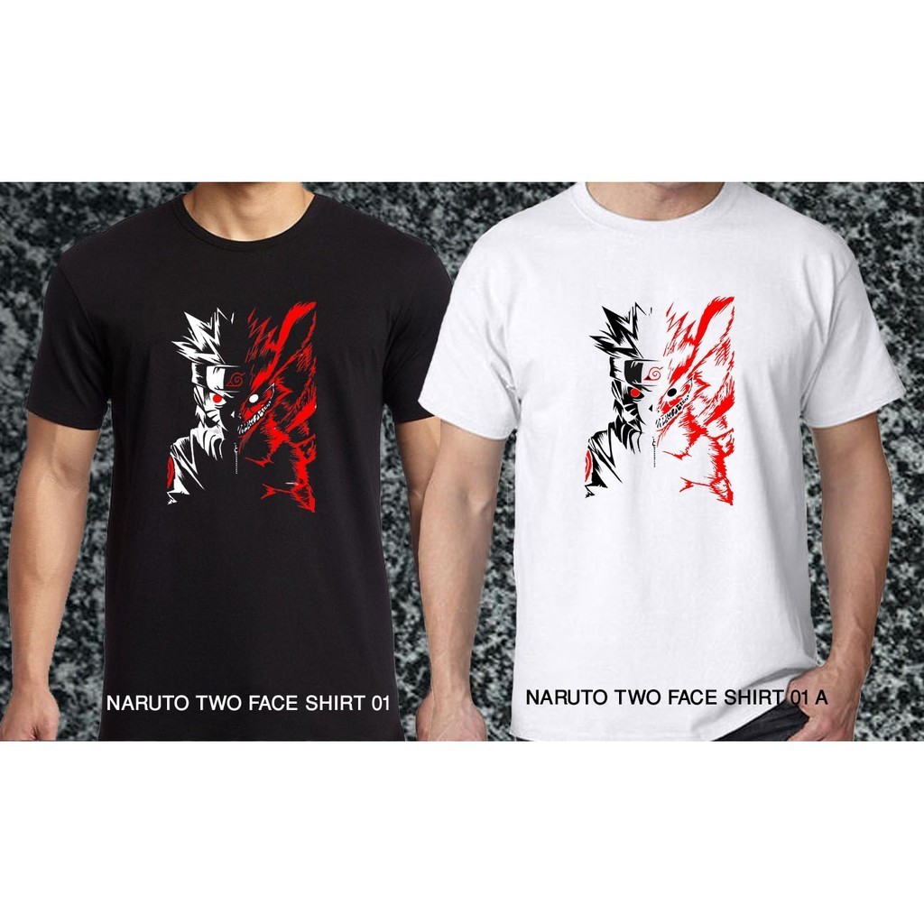 Naruto Two Face Print Design Shirt 01 - Vinyl Cut-Out | Shopee Philippines
