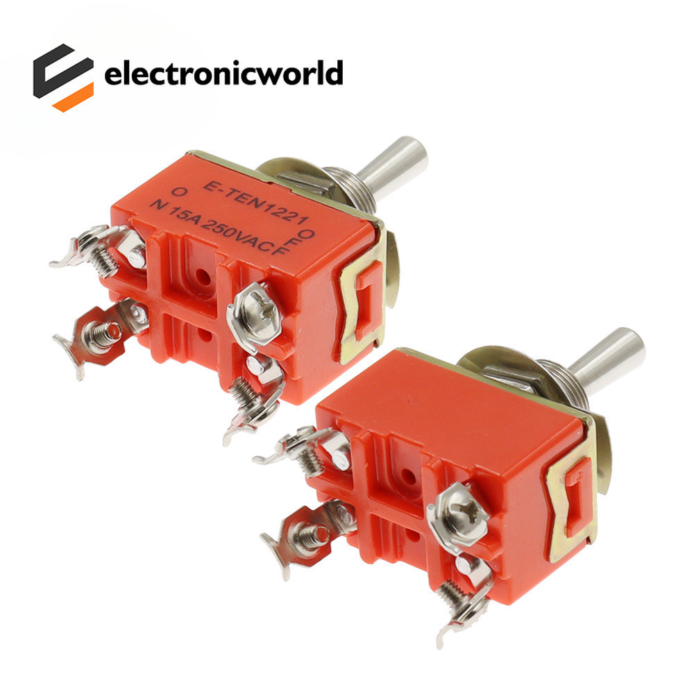 1PCS E-TEN1221 4 Pin SPST 4 Terminal ON-OFF 15A 250V Toggle Switch ...