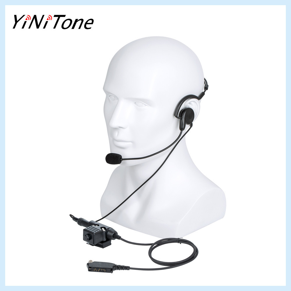 Ham Radio 7.1mm bone conduction Headset Microphone with U94 PTT Adapter ...