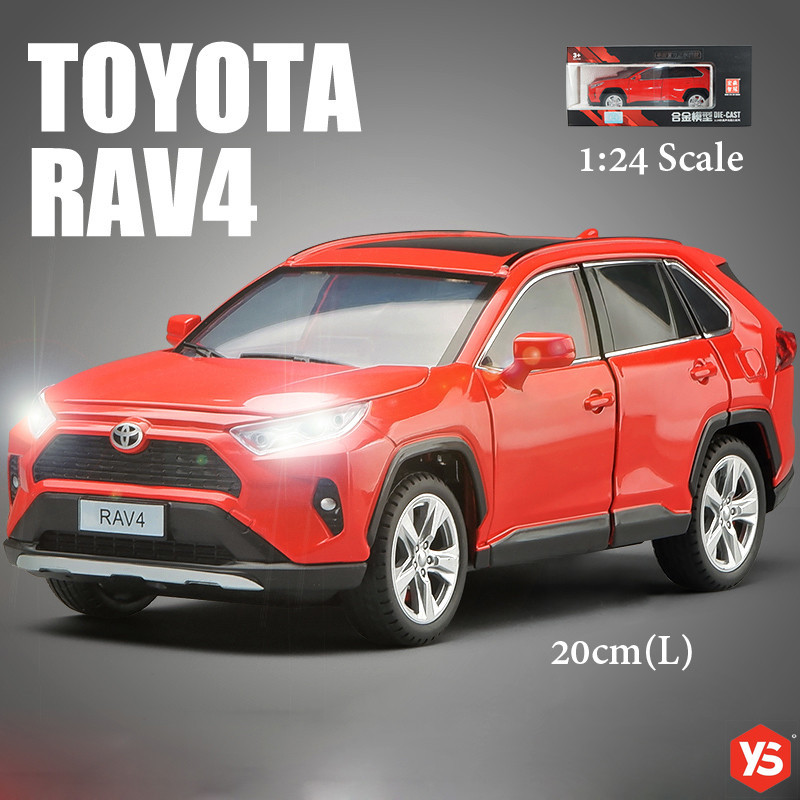 1:24 Scale Diecast Toyota RAV4 Suv Car Models Alloy Toy Vehicle With ...
