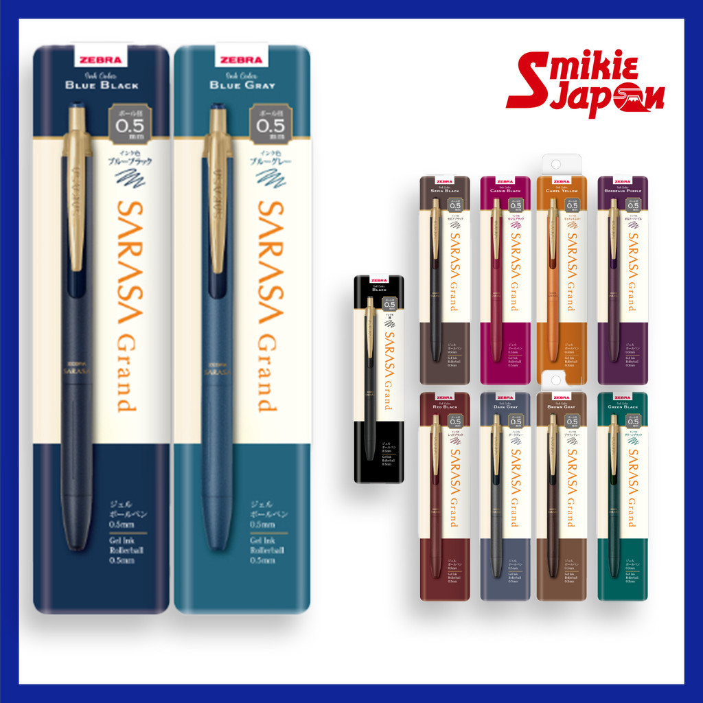 Zebra Sarasa Grand Series Vintage Metal Gel Pen 0.5mm Smooth Writing ...