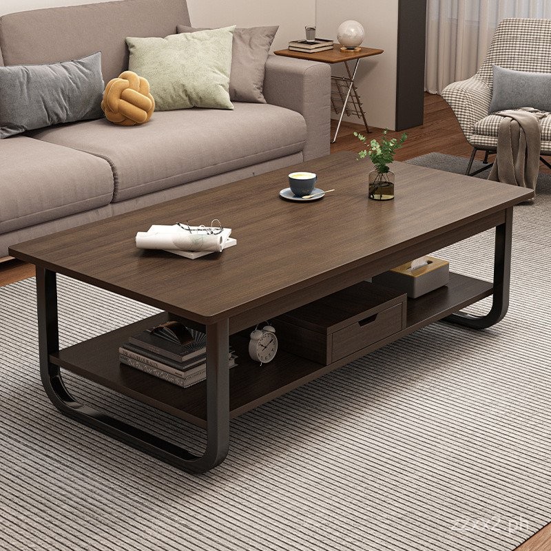 Modern Simple Coffee Table Small Apartment Living Room Sofa next to ...