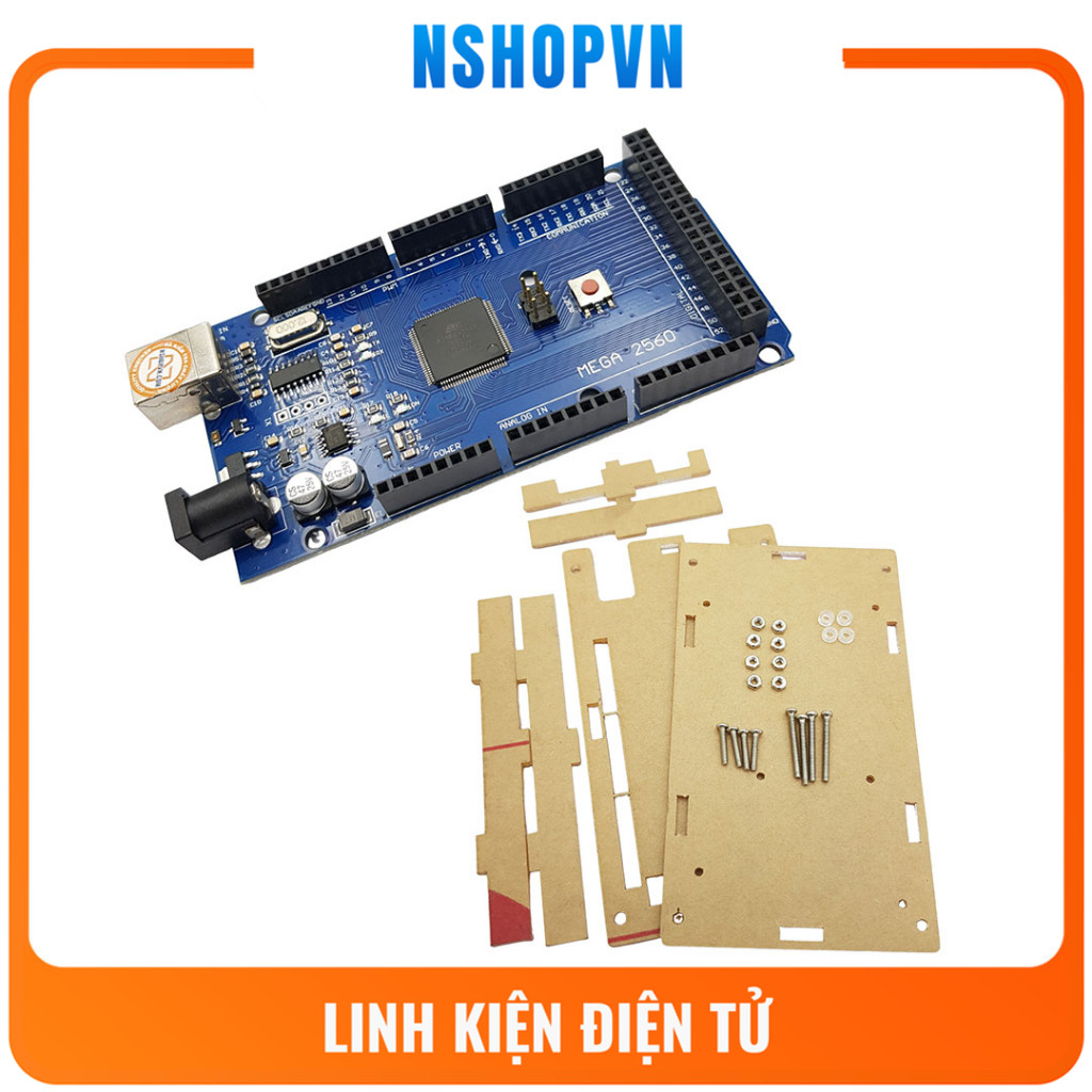 Arduino Mega 2560 circuit with protective mica cover for students ...