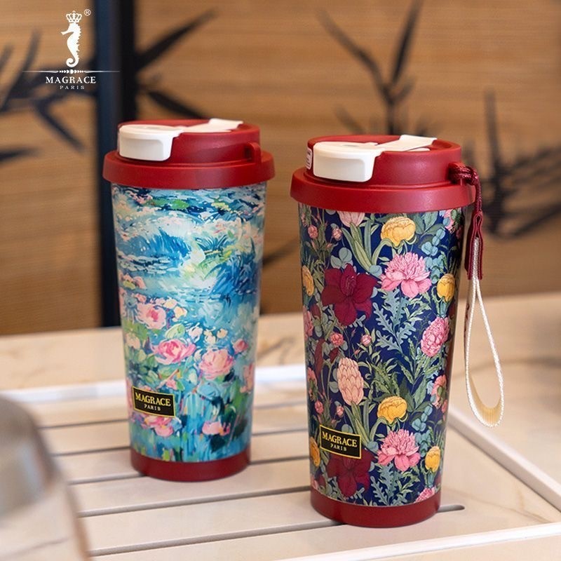 [Ready Stock] MAGRACE Coffee Cup 316 Stainless Steel Thermos Cup Double Drinking Coffee Cup ...