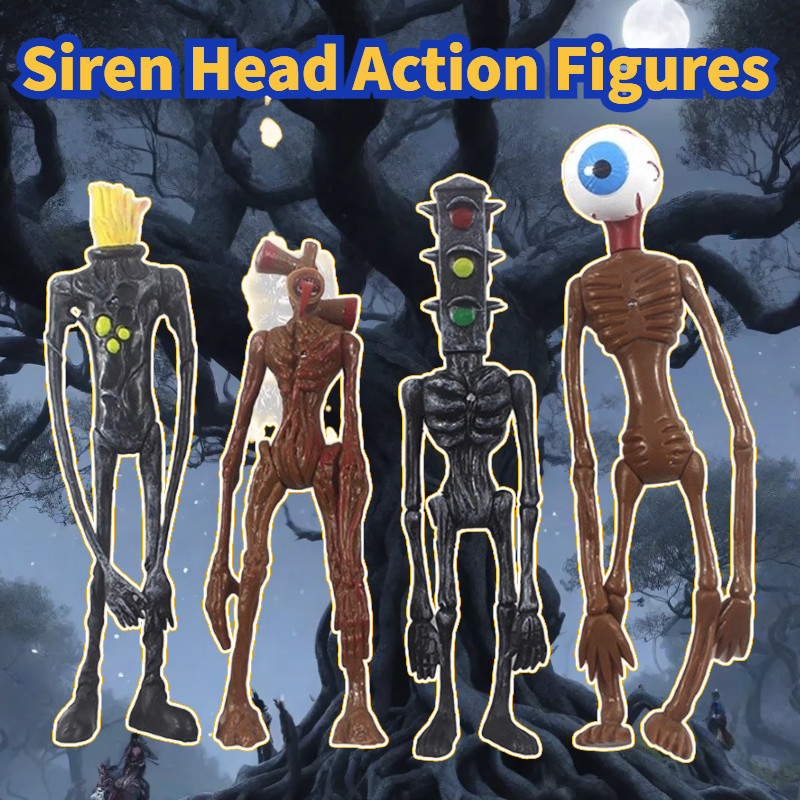 18-21CM 4pcs Big Siren Head Action Figure Toy Horror Model Doll with ...