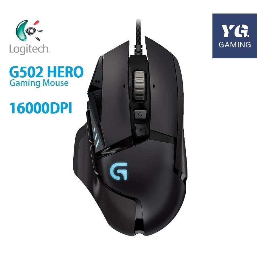 Logitech G502 HERO High 16,000 DPI Programmable Tunable LIGHTSYNC RGB ...