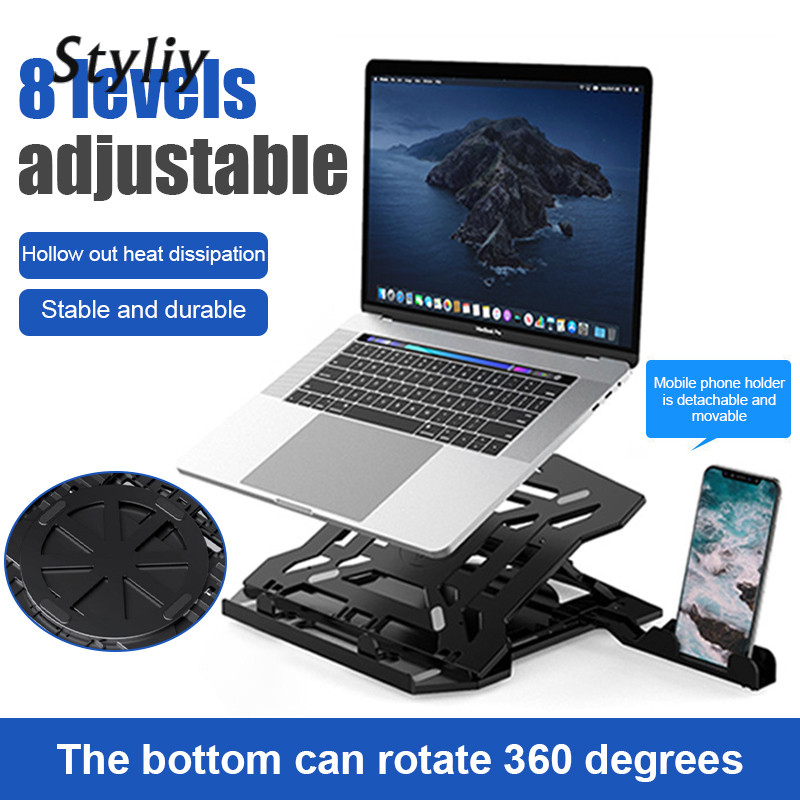 Laptop Stand 360°Rotating Stand Eight Speed Adjustable laptop Stand ...