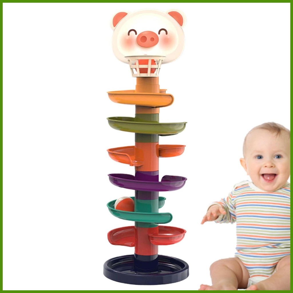 Ball Ramp Kids Toy Throwing Ball Slide Track Game 1-3 Years Old ...