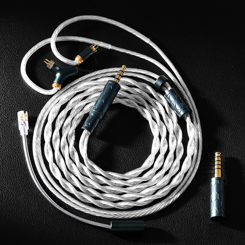 Kinera Gramr Pro Earphone Cable with Detachable Boom Microphone 3.5mm 4.4mm Plug 0.78mm MMCX ...