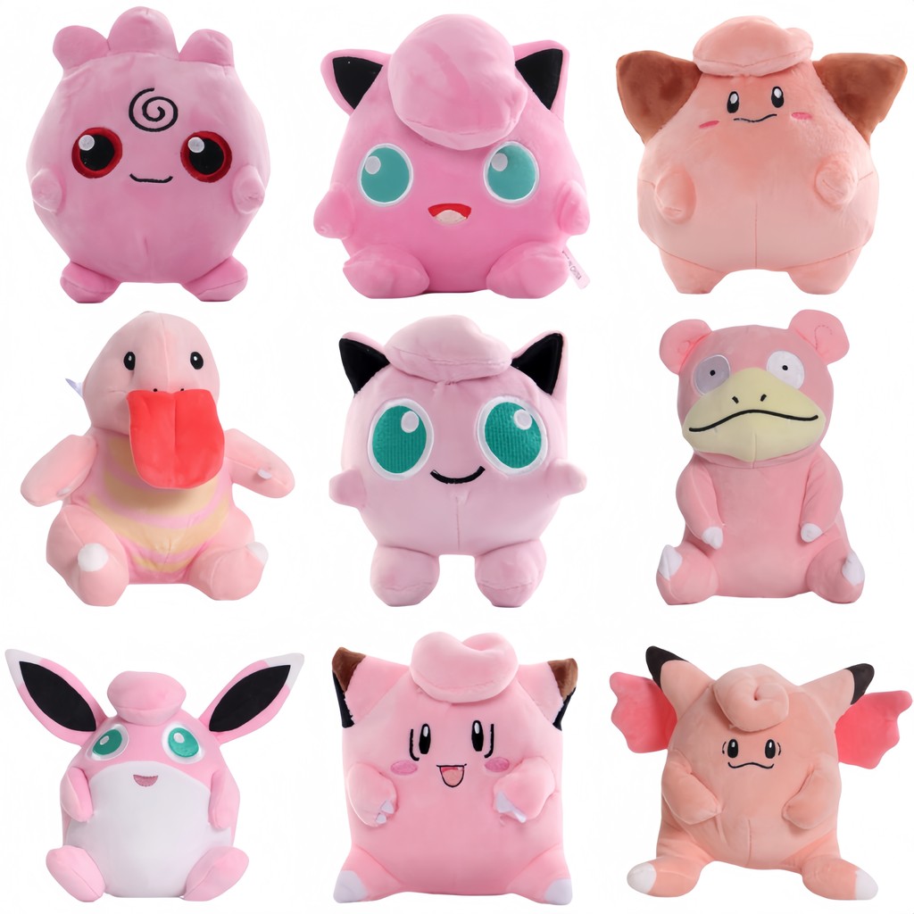 Pokemon Plush Jigglypuff Clefairy Wigglytuff Igglybuff Cleffa Slowpoke ...