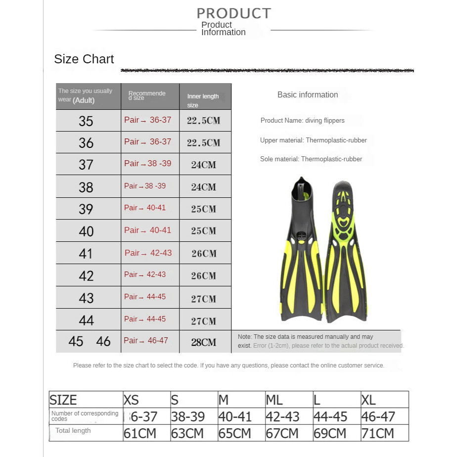 CCZedo Long Diving Fins Professional Non-slip Comfortable Diving Fins ...