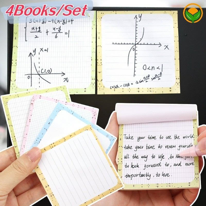 4Books/Set Tearable Daily Reminder Message Pads Horizontal Grid Paper ...