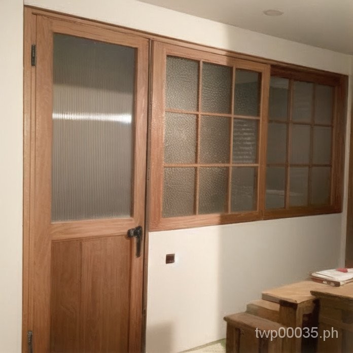 llPine Solid Wood Glass Doors and Windows Folding Window Log Style Dessert Coffee Shop Vertical ...