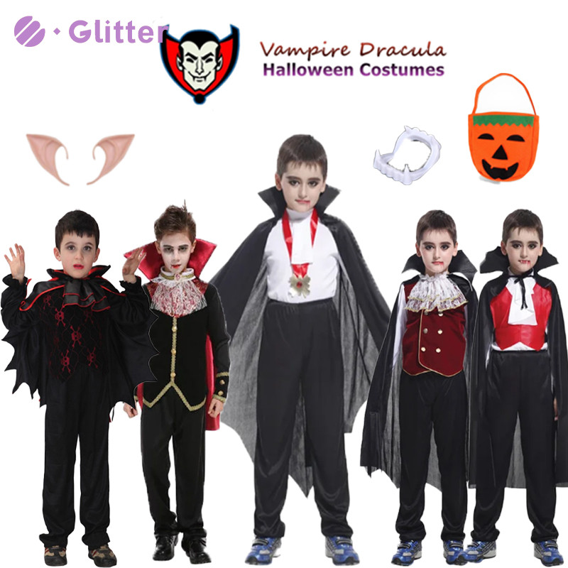 Halloween Vampire Costumes Cosplay For Children Cute Boys Kids Deluxe ...