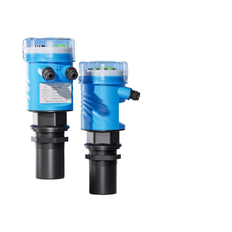 Integrated ultrasonic level gauge liquid level sensor 4-20mA material ...