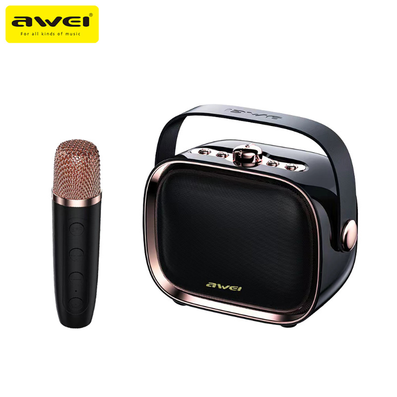 Awei Y889 Mini Karaoke Portable Bluetooth Speaker with Mic Clear Sound ...