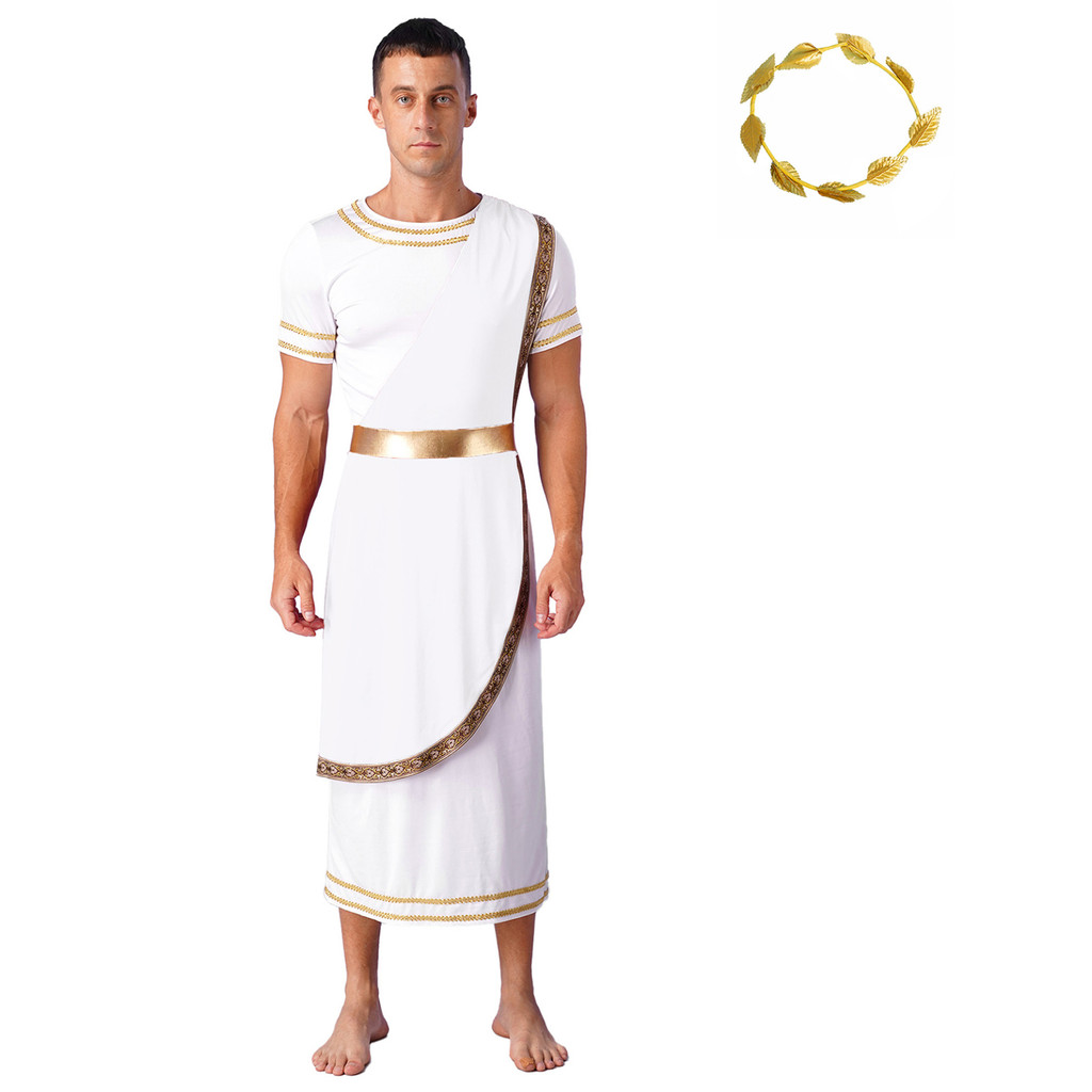 Men Halloween Theme Party Ancient Greek Roman God Caesar King Prince Mr ...