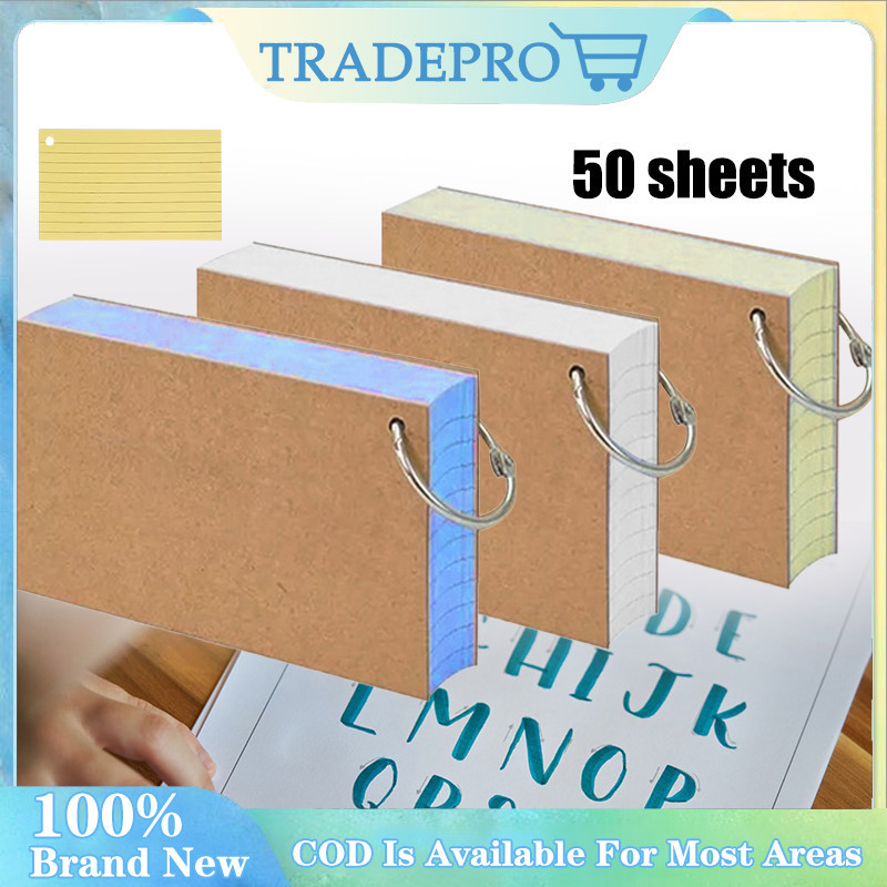 Loose-Leaf Index Cards Double-sided Binder Memo Book With Cover ...