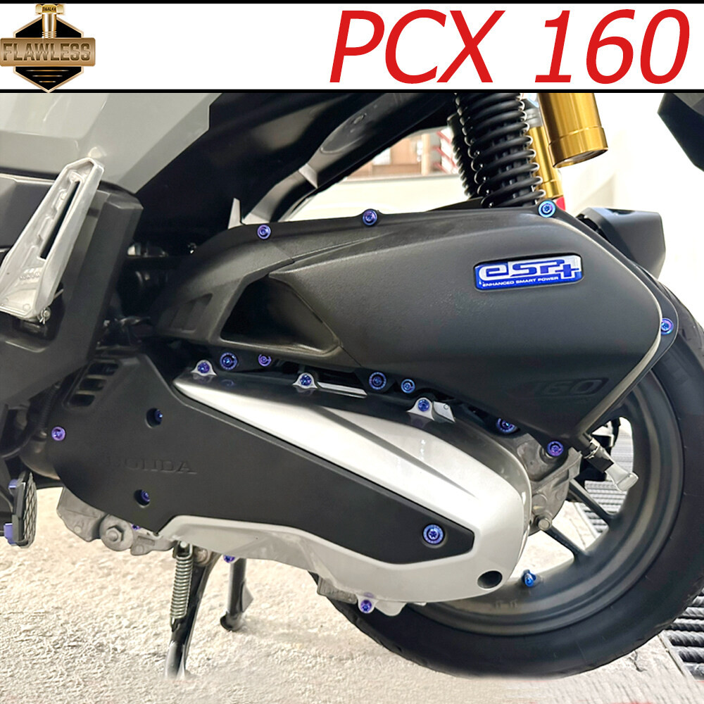 nxp-FLAWLESSTI Honda PCX 160 Gr5 Titanium Bolts Disc Crankcase Cover ...