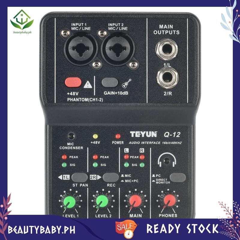 [beautybaby.ph] TEYUN Q12 Computer Recording Sound Card 16Bit/48KHZ ...