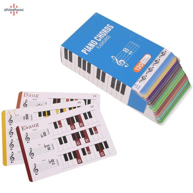 vip Piano Chord Flashcards Piano Chords Chart Educational Color Coded ...
