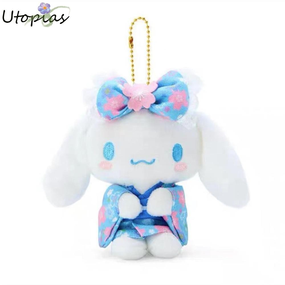 [UTOPIAS] Sanrio Plush Toys, Soft Cinnamoroll Plush Toy Keychain, Kuromi Kimono Series Stuffed ...