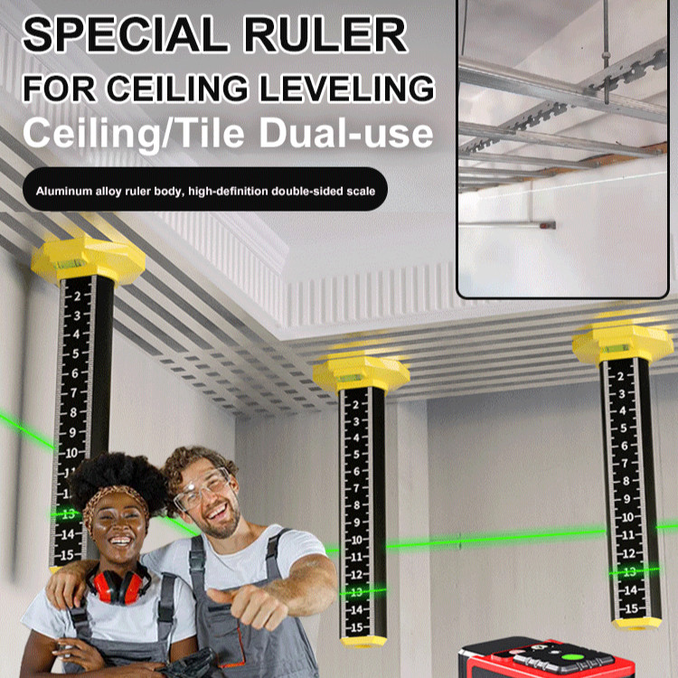 Magnetic ceiling tape measure High level floor tile leveling keel ...