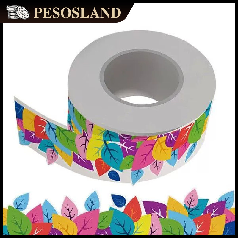 School Decoration Borders Border Trim Bulletin Board Colorful Leaf Self ...