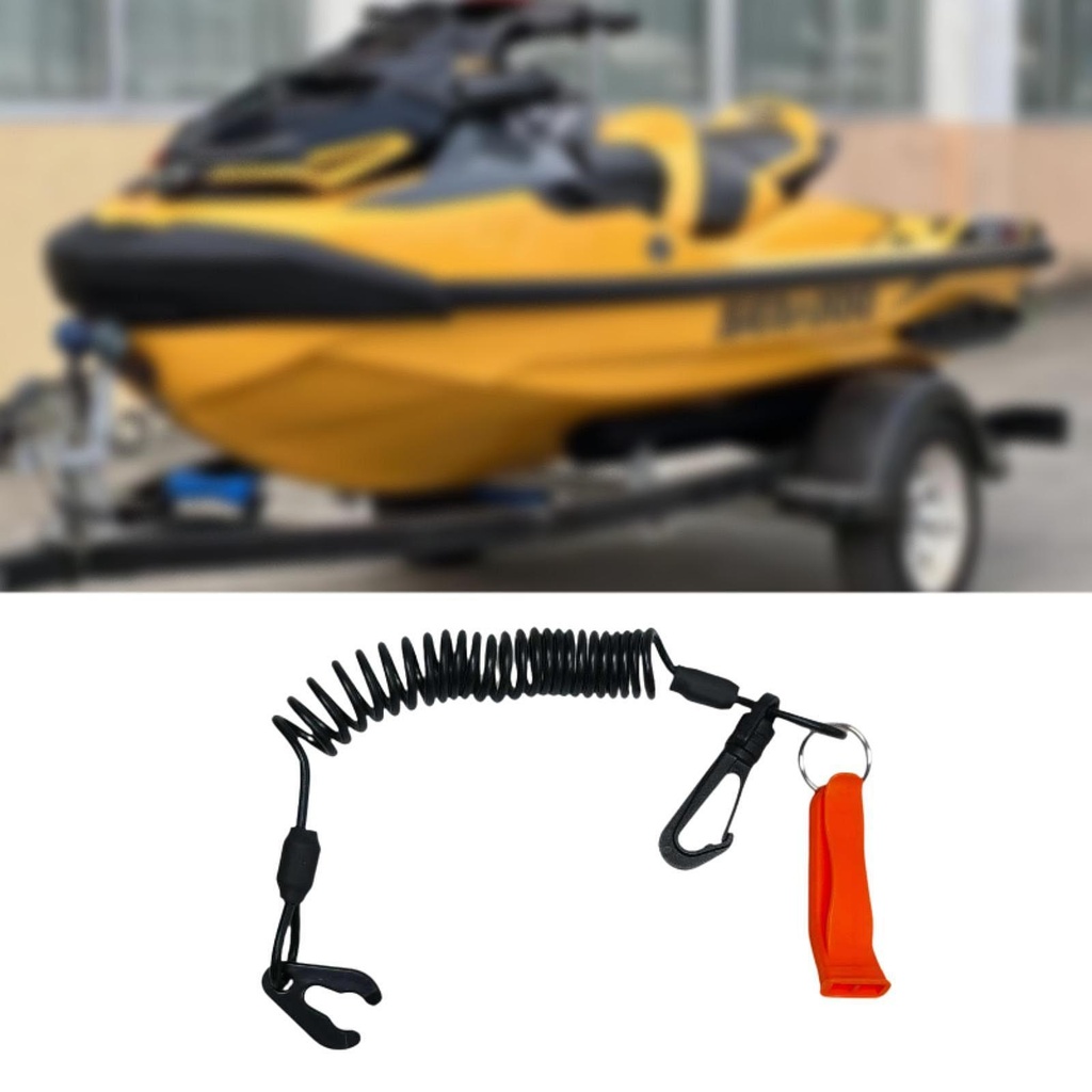 [Lzdyyh2hl] Boat Engine Stop Switch Key Lanyard with Key Whistle 122cm ...