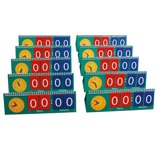 Edx Education ED25086 Tell Time Flip Chart (Student Set) (Set of 10 ...