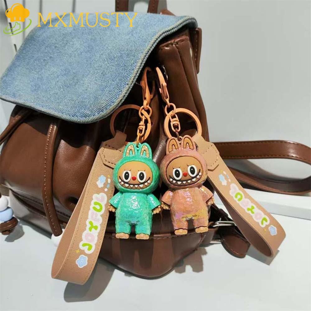 MXMUSTY Labubu Doll Keychain, Cartoon PVC Labubu Key Pendant, Car Key ...