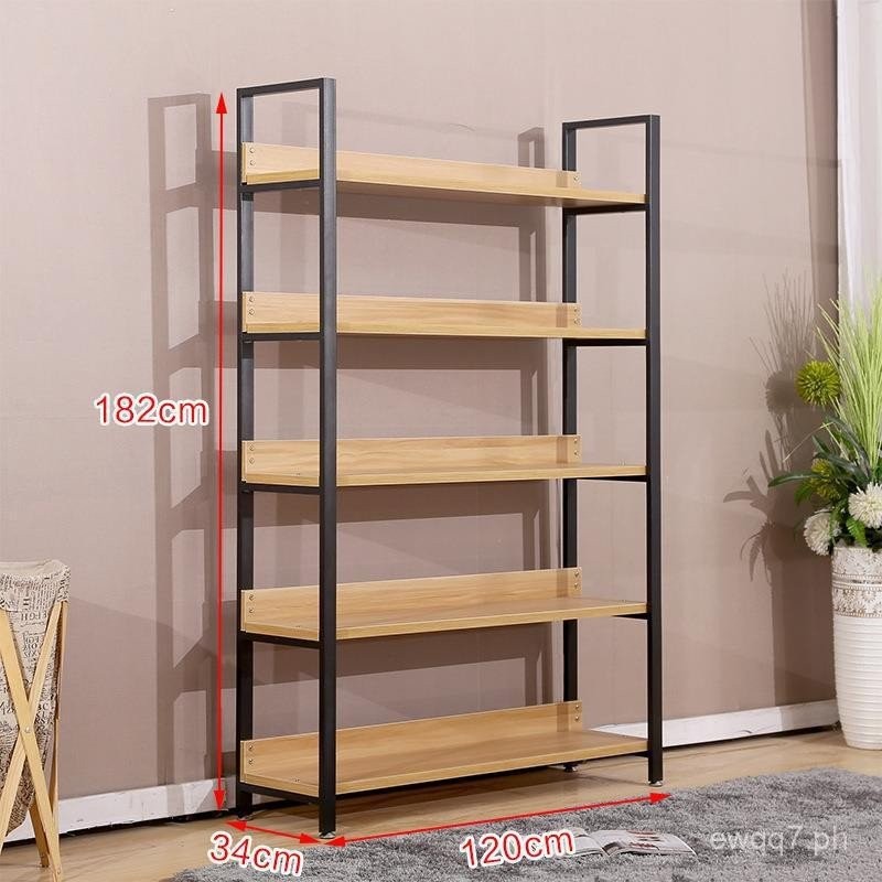 Thickened Multi-Layer Shelf Home Floor Bookshelf Supermarket Steel Wood ...