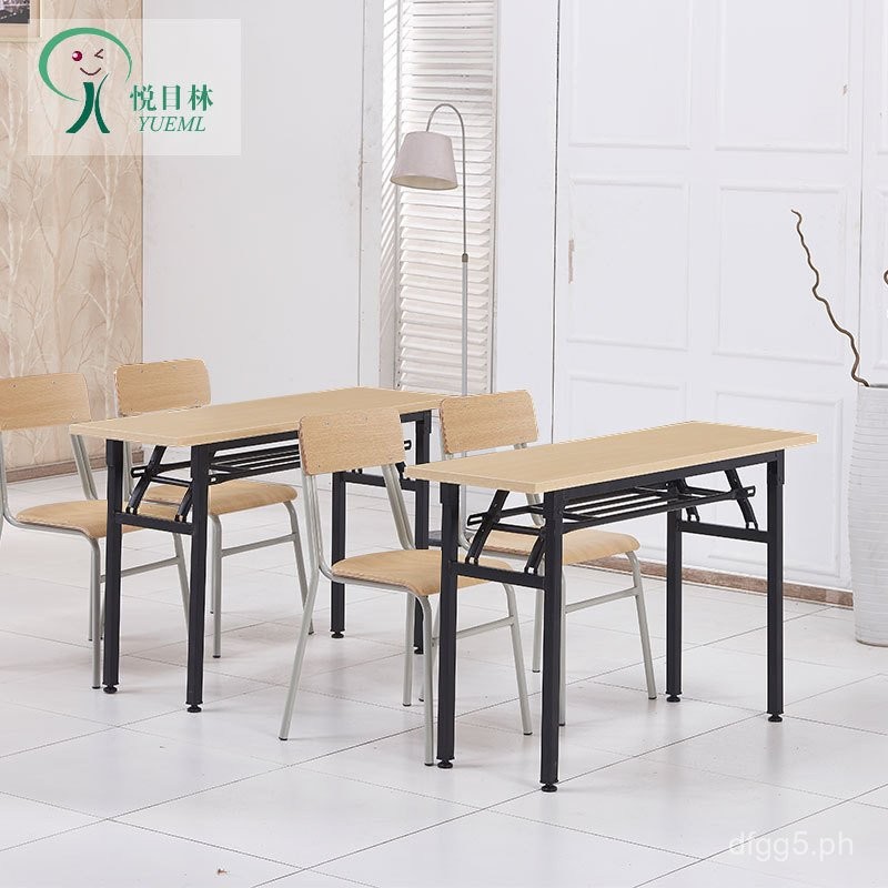 Long Folding Table Student Tutorial Training Table Computer Desk Simple ...