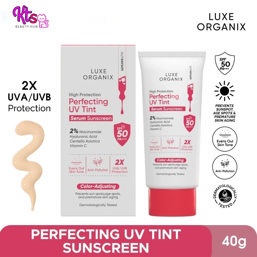 LUXE ORGANIX High Protection Perfecting UV Tint Serum Sunscreen SPF 50 ...