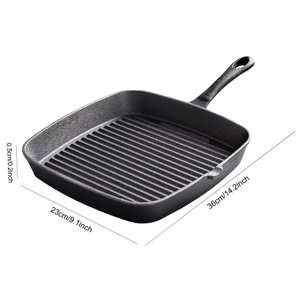 SuperLegend Cast Iron Steak Frying Pan Non-stick Frying Pan No Coating ...
