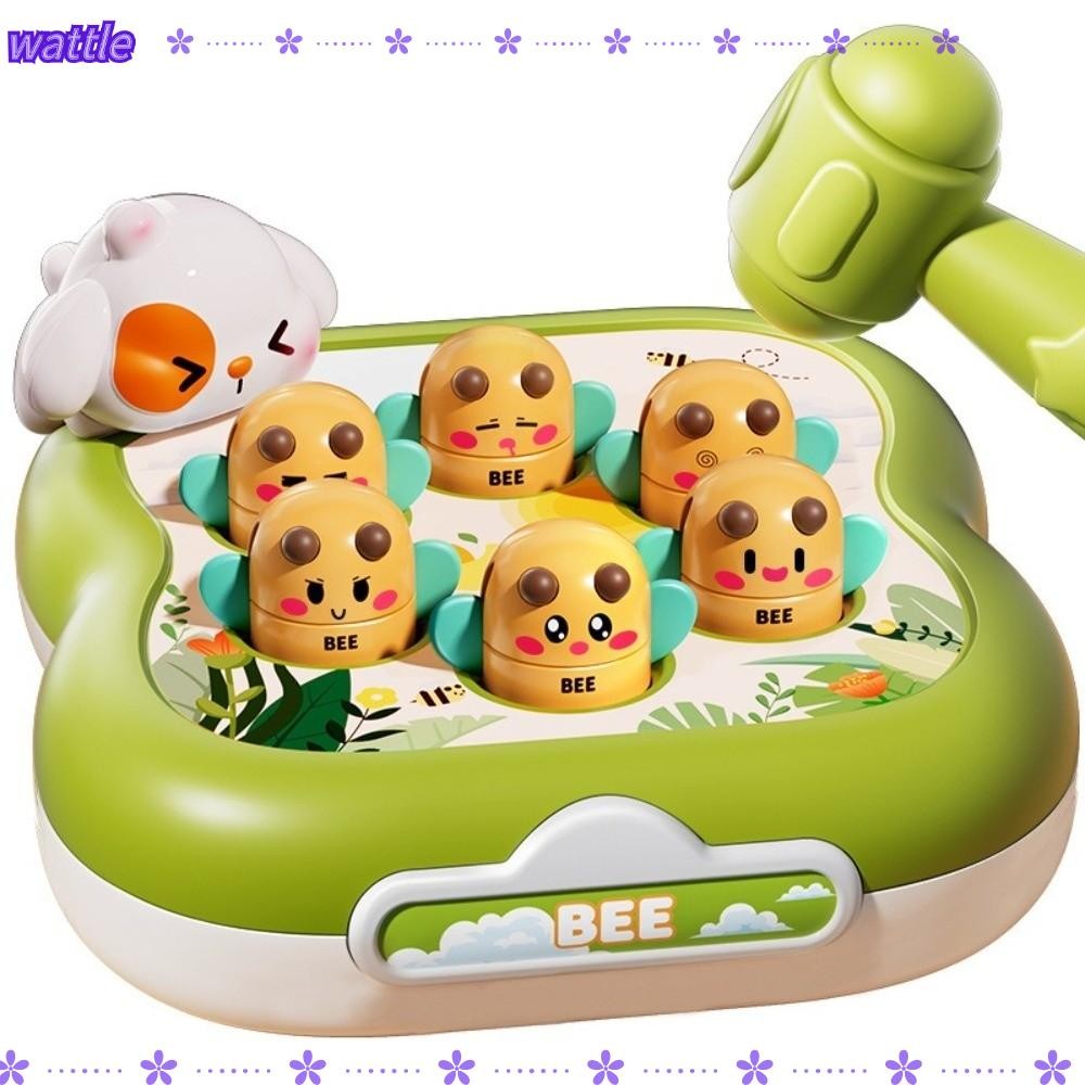 WATTLE Baby Mole Hammer Toy, Cute Bee Sound Feature Toddler Whack Toy ...