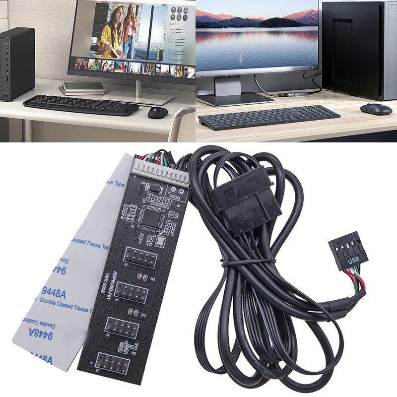 USB2.0 9pin Header Extension Hub Splitter Adapter Converter USB 2.0 HUB ...