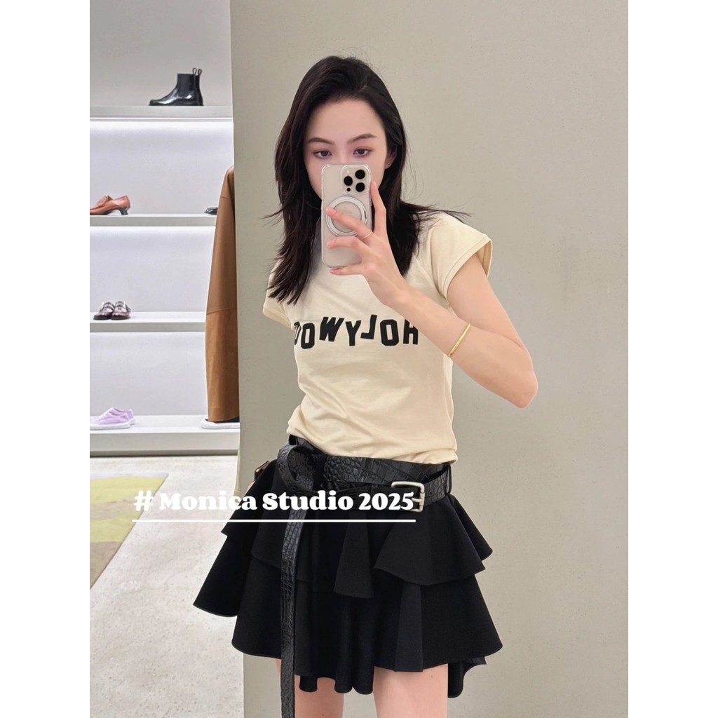 [Monica]Highly recommended｜Loew^ 25Ss Early Spring New Letter Print Embroidered Regular Shoulder ...