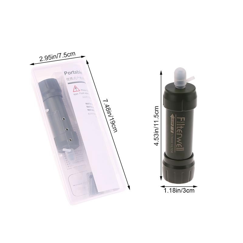 EONE 1Set Mini Camping Purification Water Filter Straw TUP Carbon Fiber ...