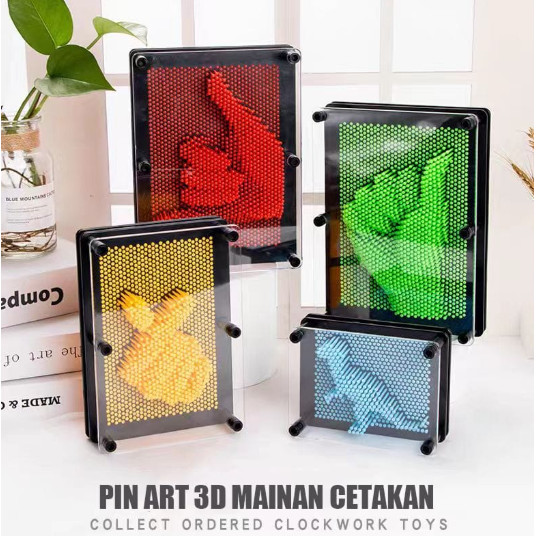 Pin Art 3D Educational Toys Pin Sculpture Mold Toys Pinart Clone Needle ...