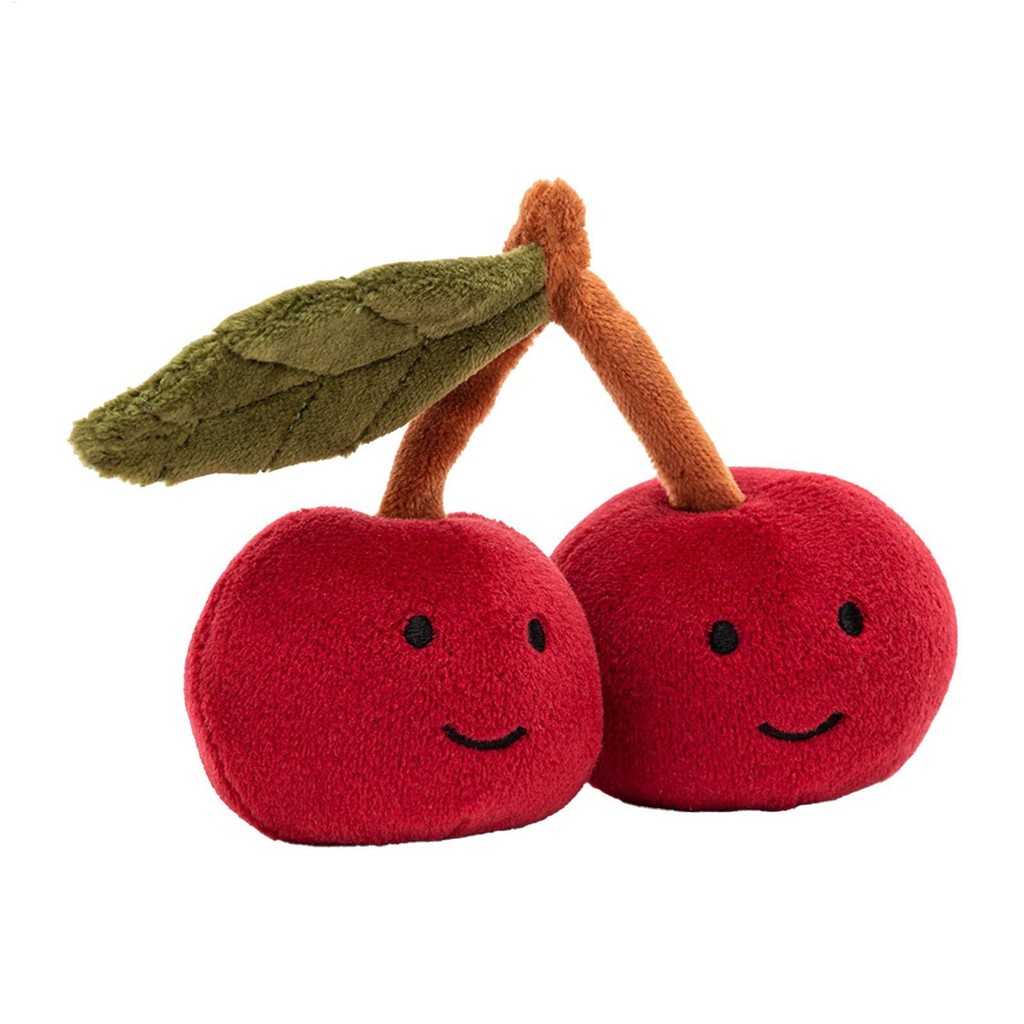 Jelly Purple Cherry Plush Toy Bag Charm Cute Ragdoll Keychain Gift for ...