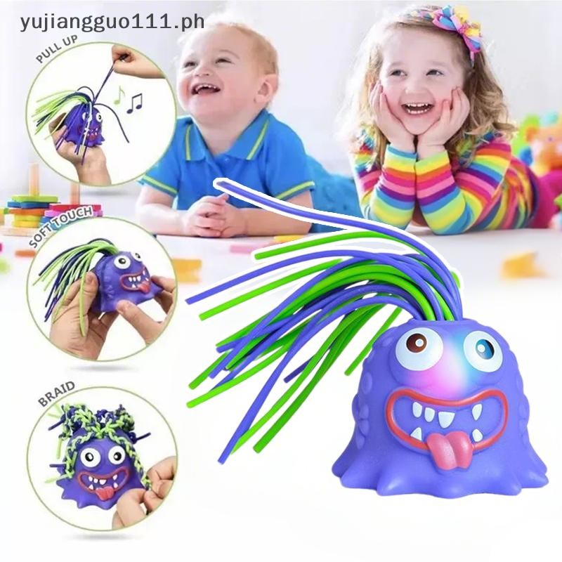 # yujiang # Glowing Fun Hair Pulling Monster Toy Funny Prank Toy Hair ...