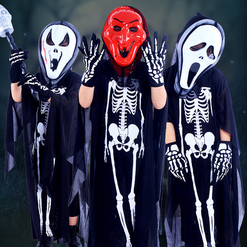Creative Skeleton Pattern Masks Scary Scream Facial Head Cover ...