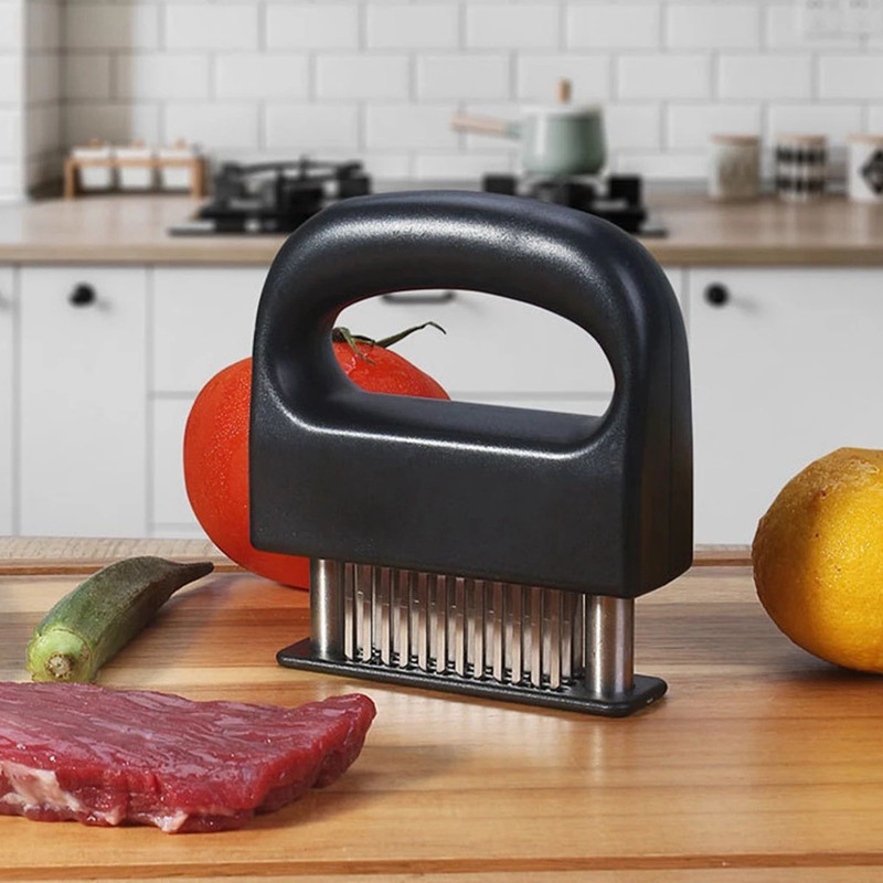 Stainless Steel 48-Needle Meat Tenderizer Tool - Steak Tendon Cutter ...
